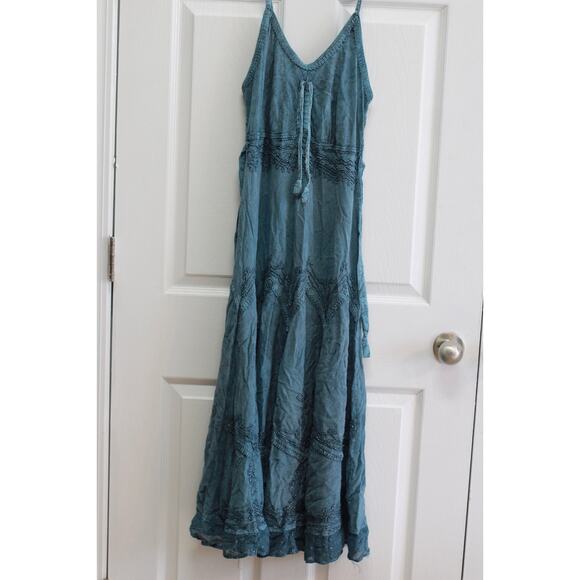 Sakkas | Dresses | Sakkas Allie Stonewashed Embroidered Adjustable ...